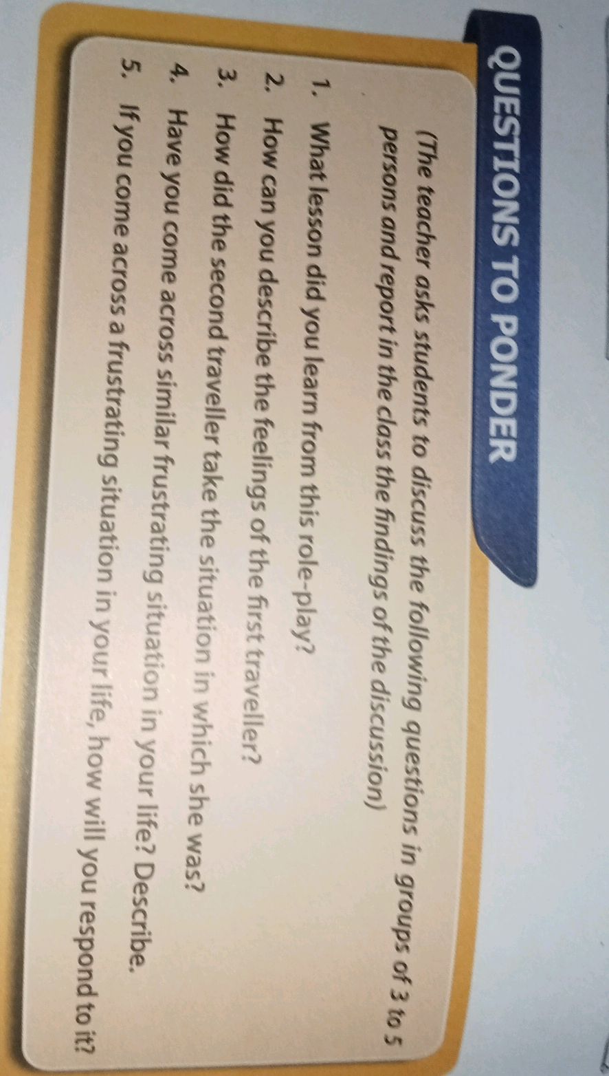 (The teacher asks students to discuss the | StudyX