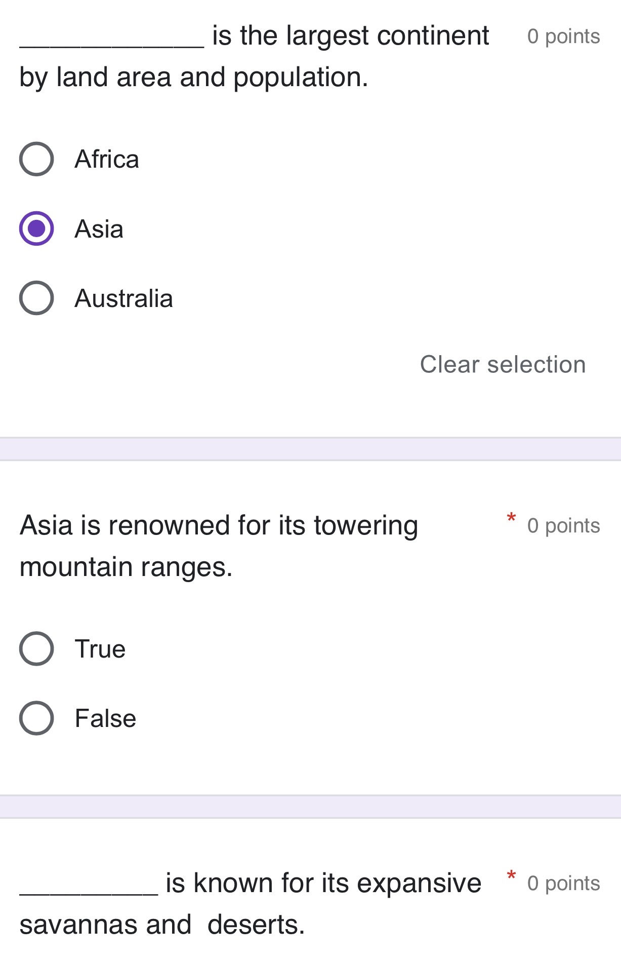 is the largest continent by land area | StudyX