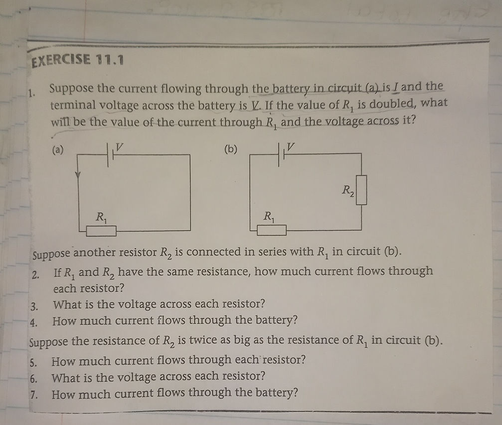 1. Suppose the current flowing through the | StudyX