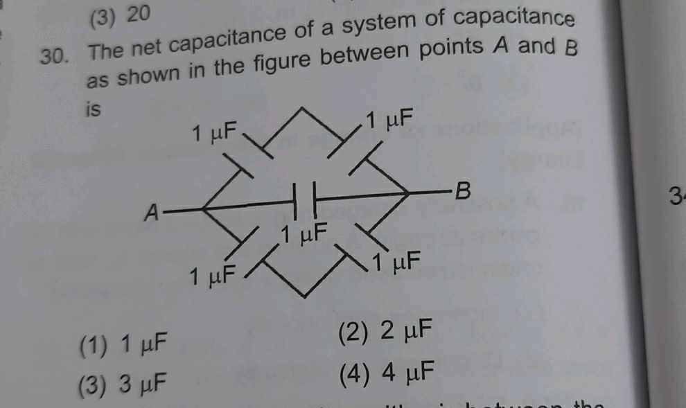 30. The net capacitance of a system of | StudyX