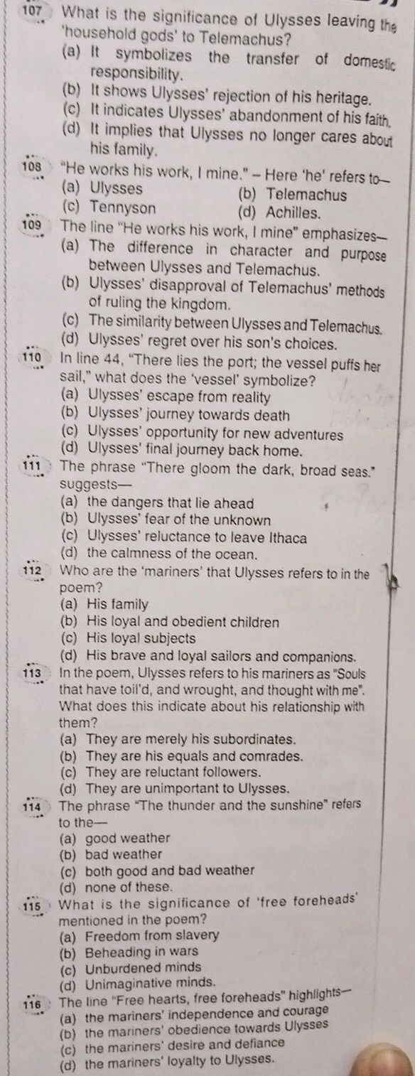 107. What is the significance of Ulysses | StudyX