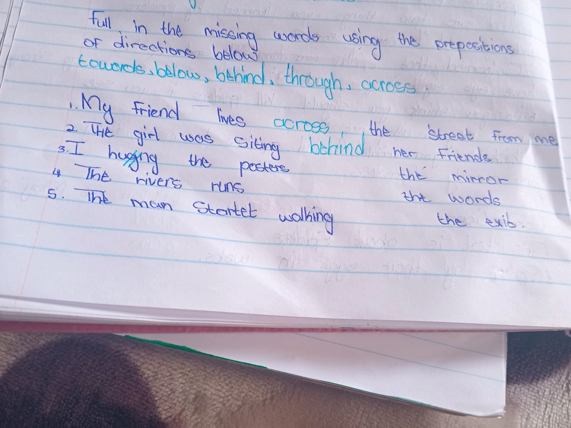 Full in the missing words using the | StudyX