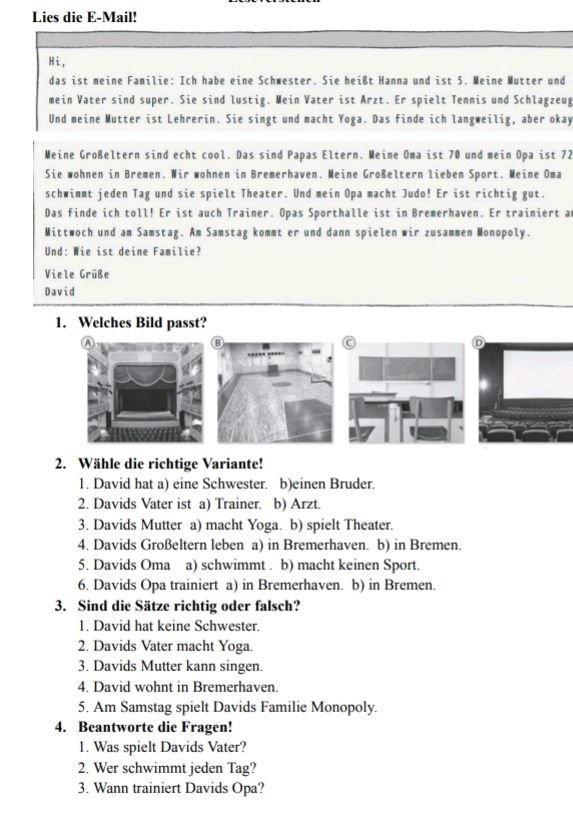 1. Welches Bild passt? 2. Wähle die | StudyX