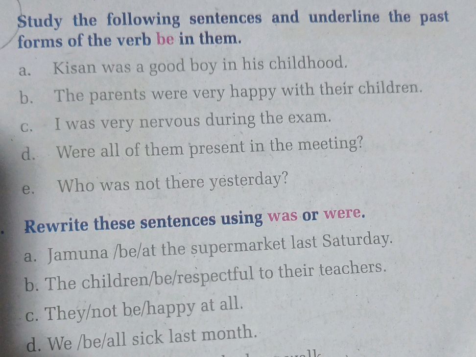 Study the following sentences and underline | StudyX