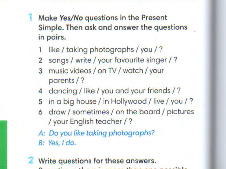 1 Make Yes/No questions in the Present | StudyX