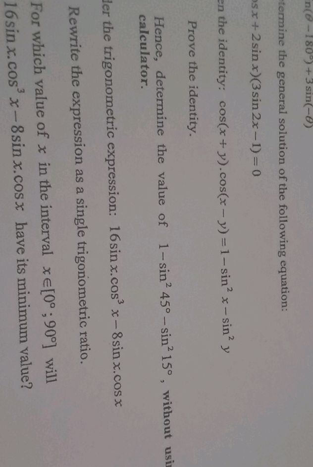 Determine the general solution of the | StudyX
