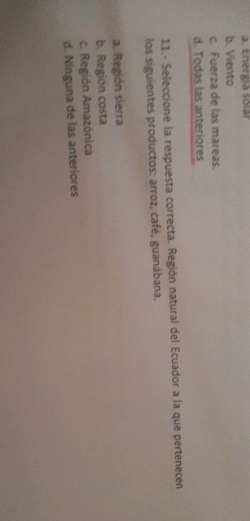 11.- Seleccione la respuesta correcta. | StudyX