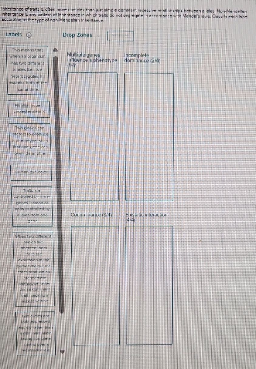 Inheritance of traits is often more complex | StudyX