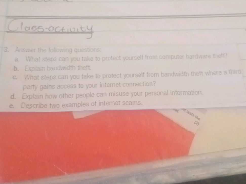 3. Answer the following questions: a. What | StudyX