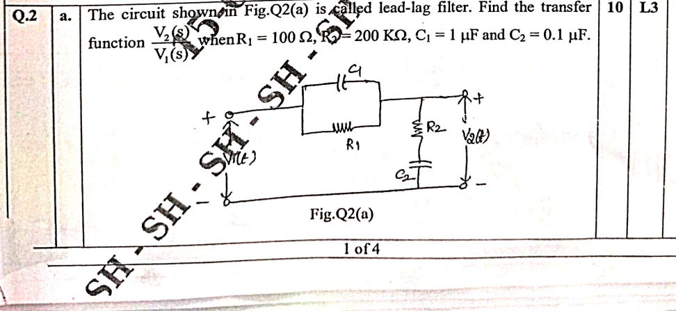 The circuit shown in Fig.Q2(a) is called | StudyX
