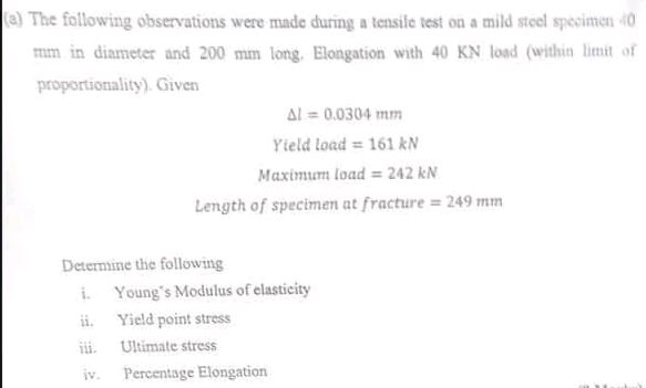 (a) The following observations were made | StudyX