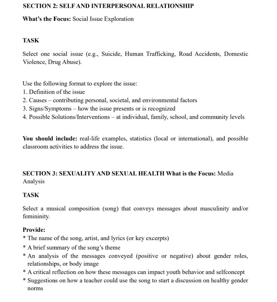 SECTION 2: SELF AND INTERPERSONAL | StudyX