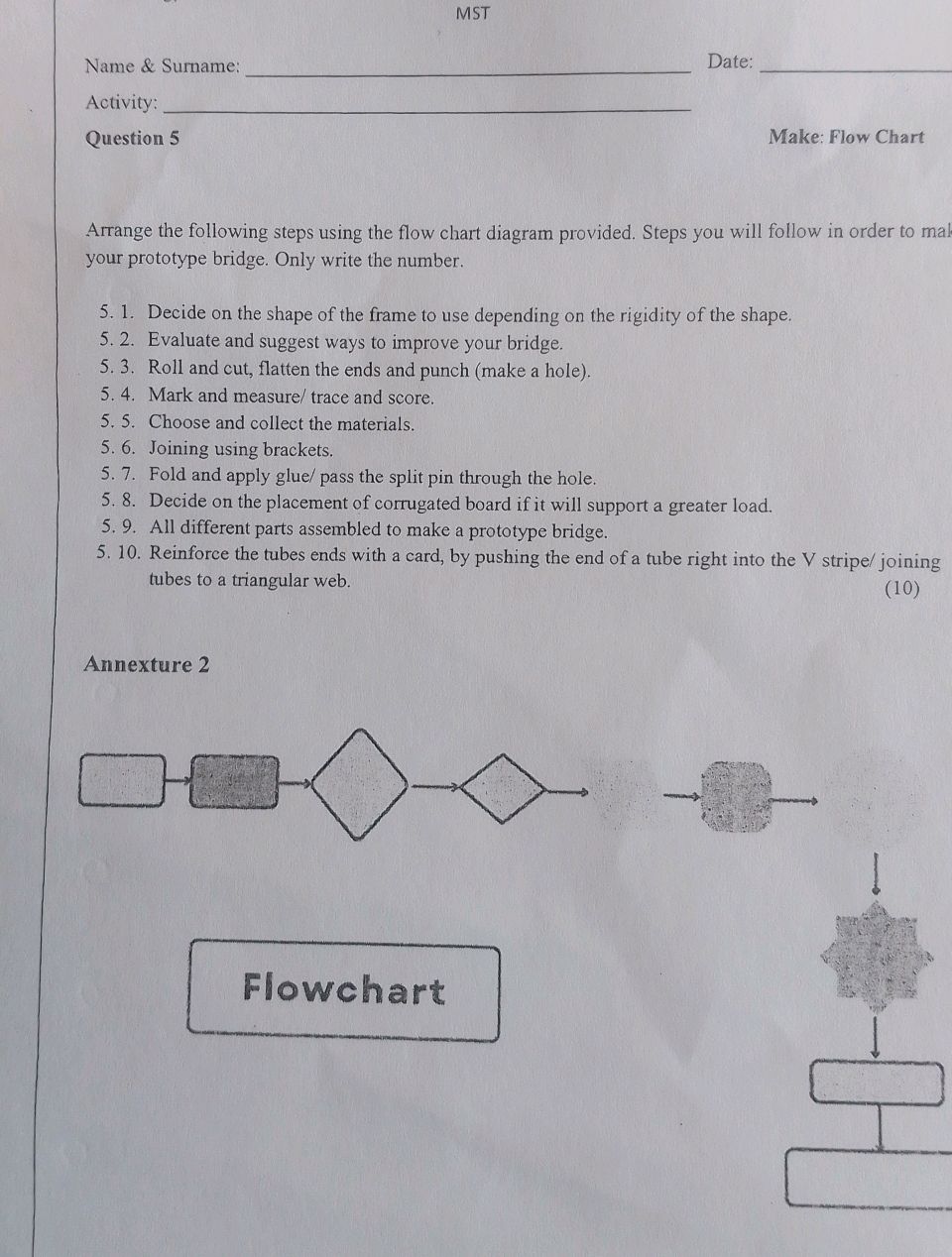 Arrange the following steps using the flow | StudyX