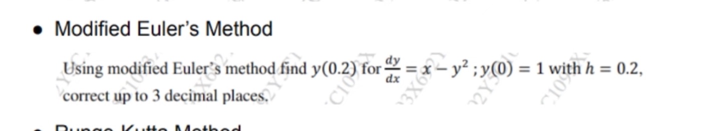 Using modified Euler's method find y(0.2) | StudyX