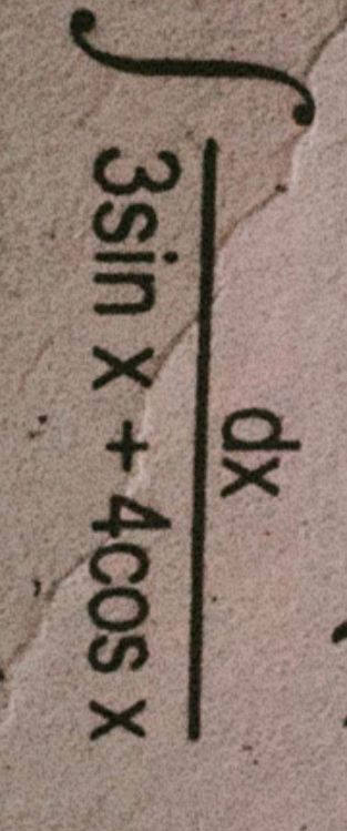 Integral of (3sin x + 4cos x) | StudyX