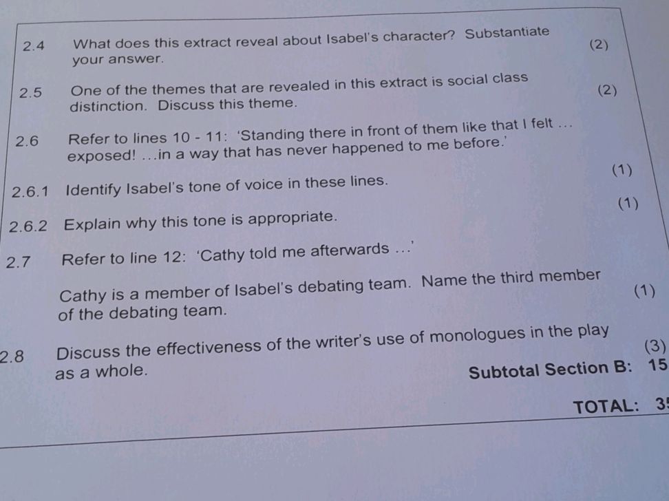2.4 What does this extract reveal about | StudyX