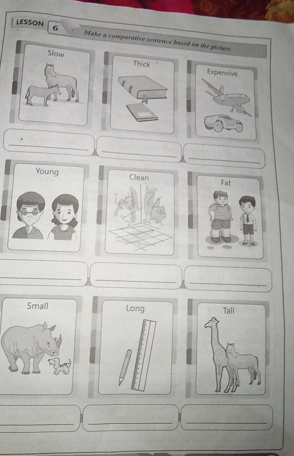 Make a comparative sentence based on the | StudyX