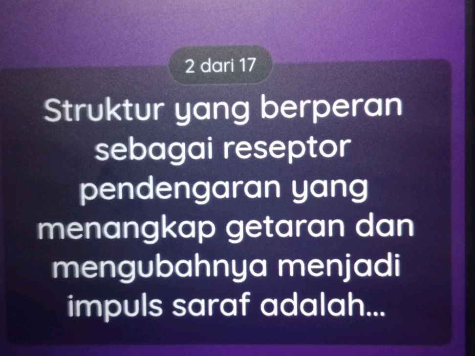 Struktur yang berperan sebagai reseptor | StudyX