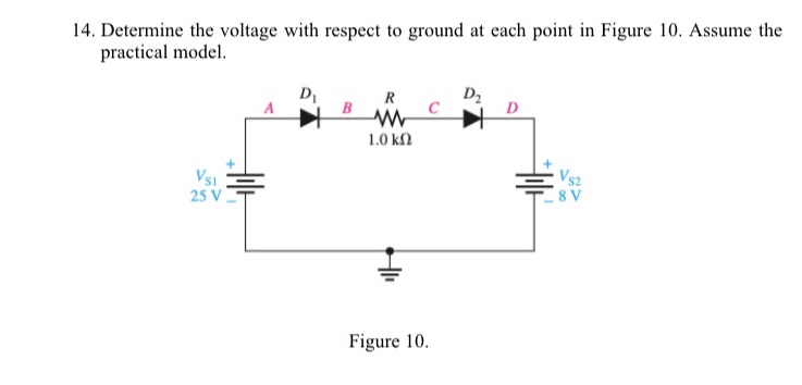 14. Determine the voltage with respect to | StudyX