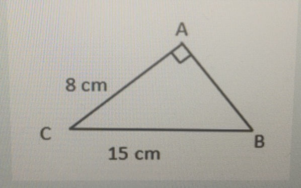 The image shows a right triangle with sides | StudyX
