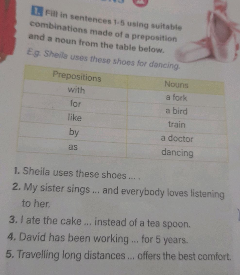 Fill in sentences 1-5 using suitable | StudyX