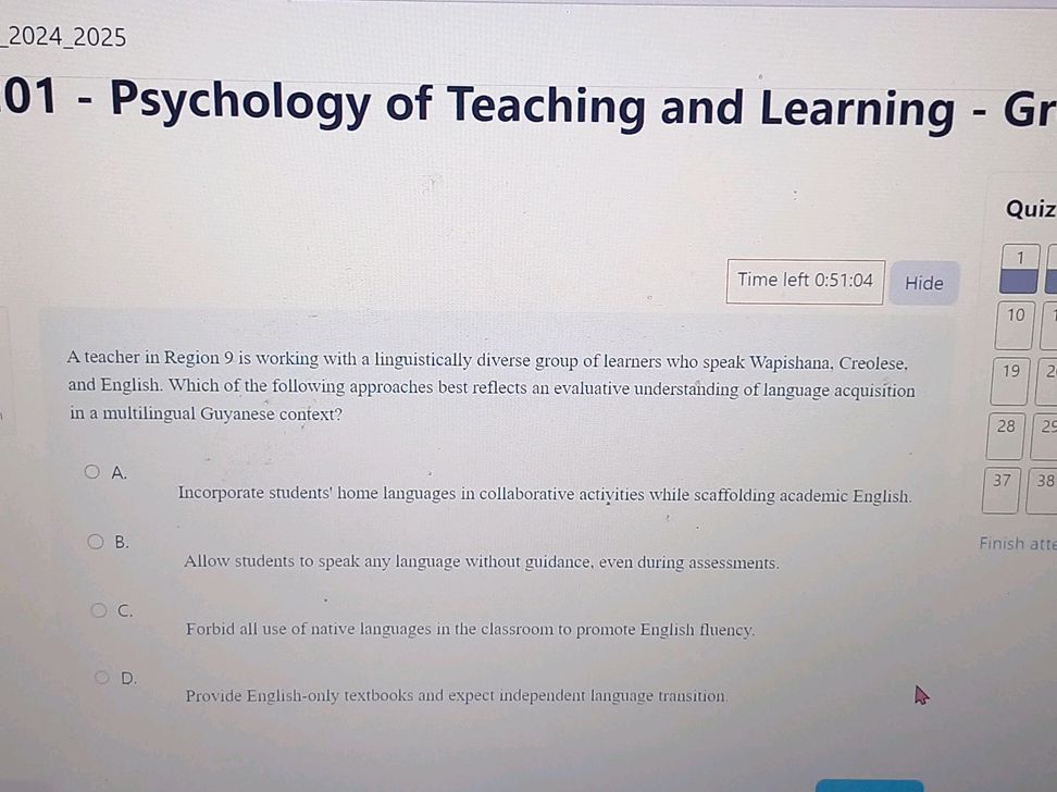 A teacher in Region 9 is working with a | StudyX