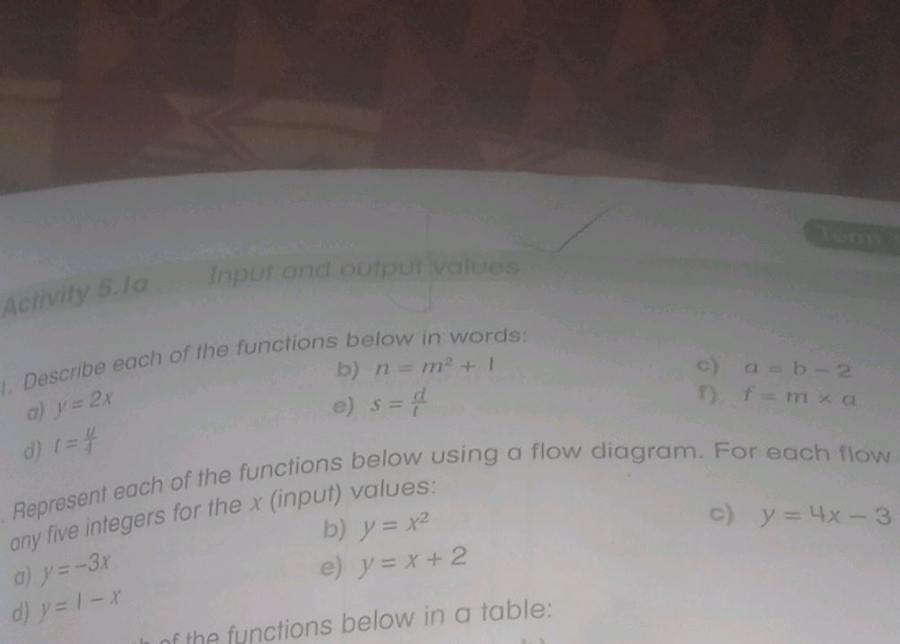 1. Describe each of the functions below in | StudyX