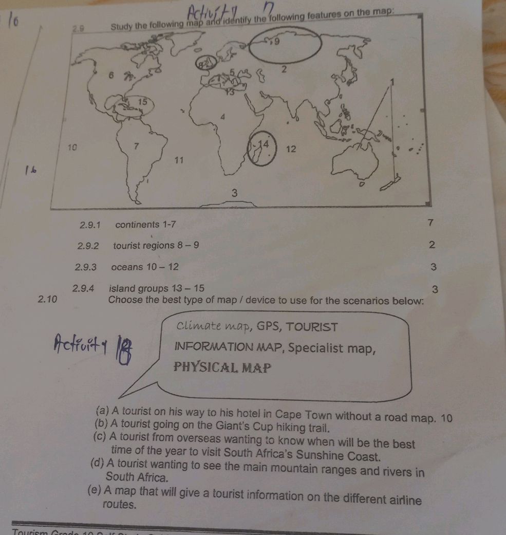 Study the following map and identify the | StudyX