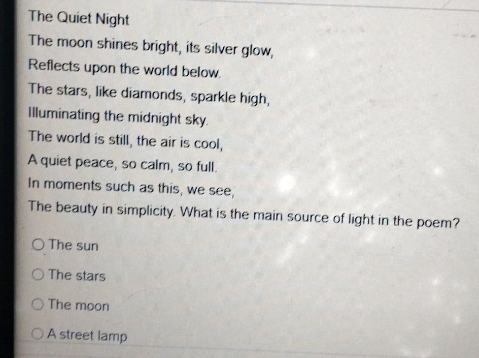 What is the main source of light in the | StudyX