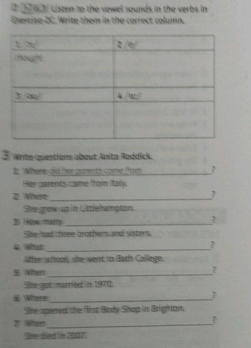2563 Listen to the vowel sounds in the verbs | StudyX
