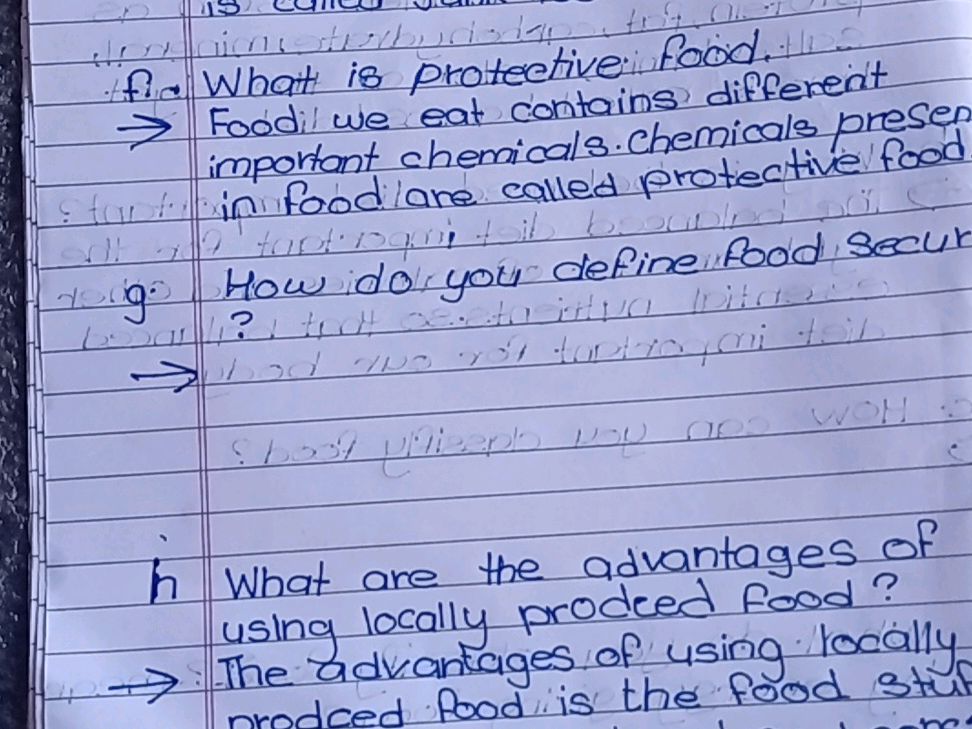 f. What is protective food? How do you | StudyX