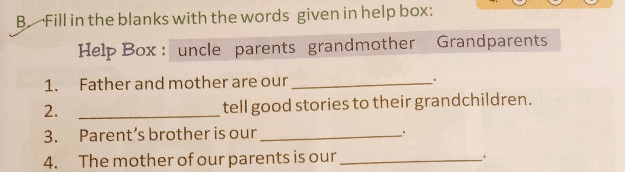 B. Fill in the blanks with the words given | StudyX