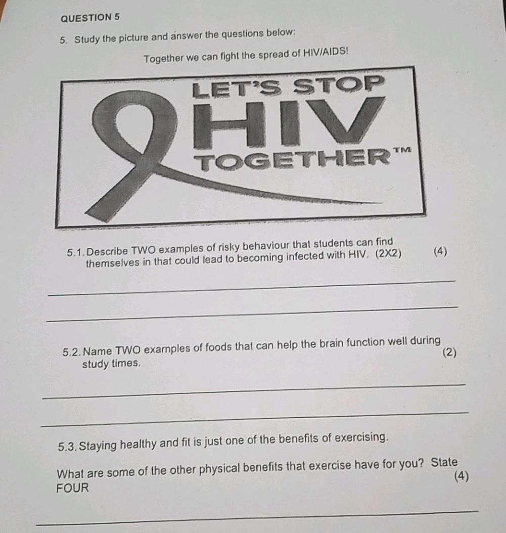 5. Study the picture and answer the | StudyX