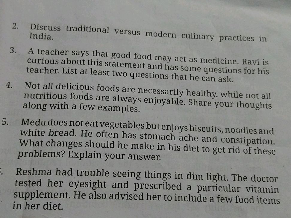 Discuss traditional versus modern culinary