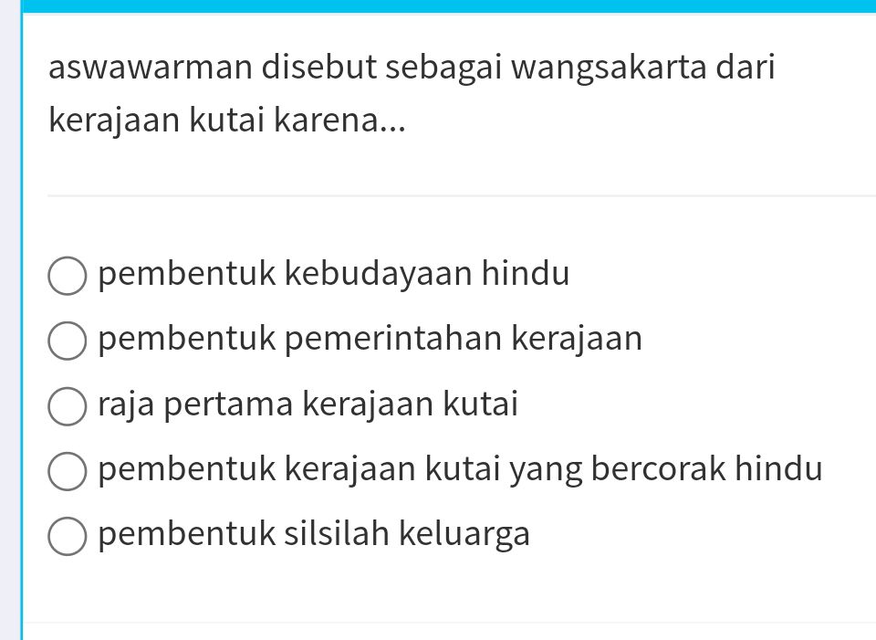 aswawarman disebut sebagai wangsakarta dari | StudyX