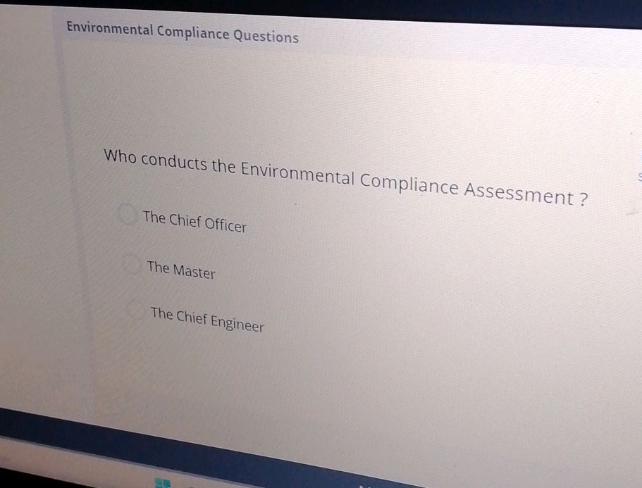 Who conducts the Environmental Compliance | StudyX