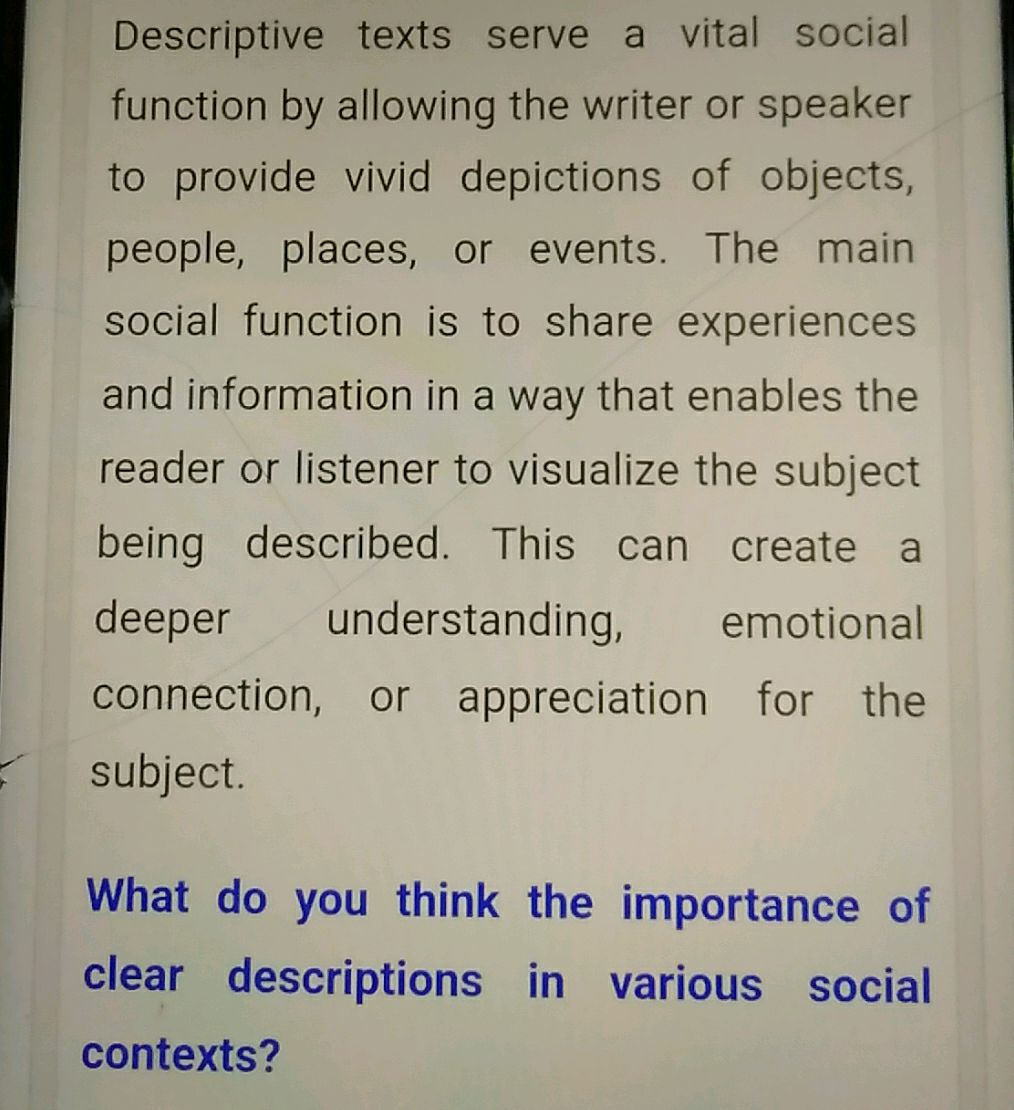 What do you think the importance of clear | StudyX