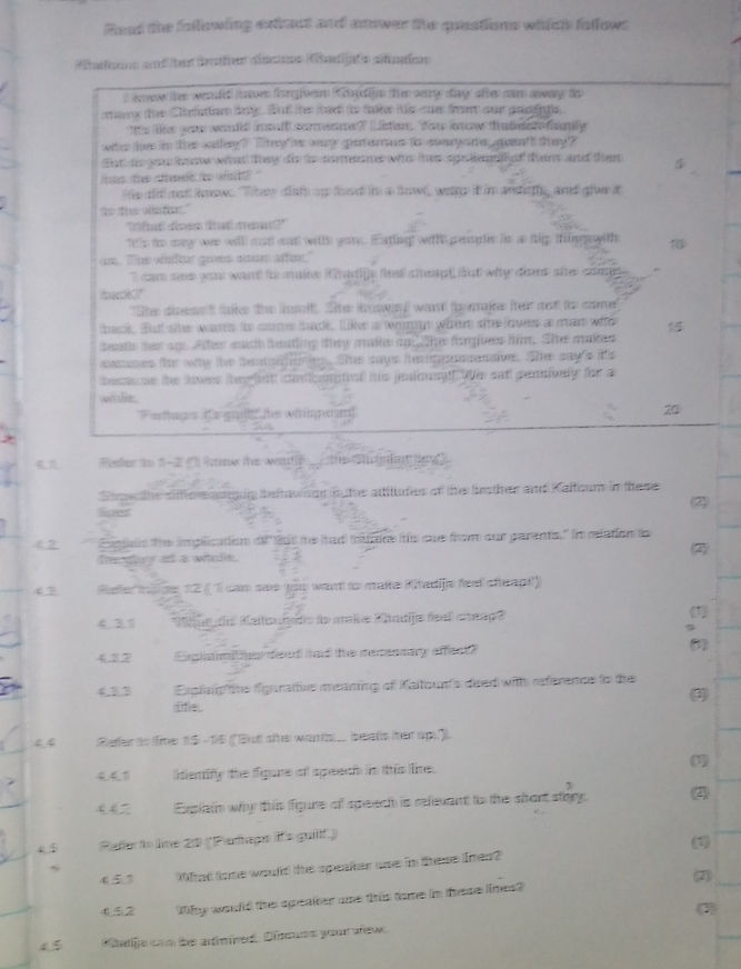 Read the following extract and answer the | StudyX