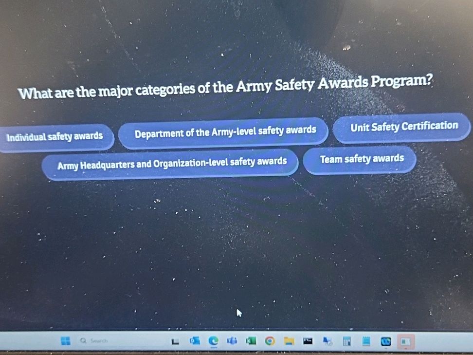 What are the major categories of the Army | StudyX