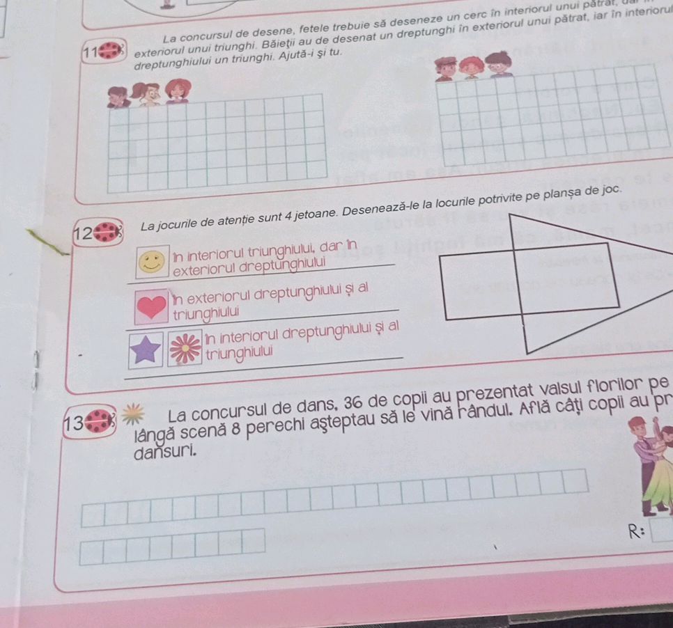 11. La concursul de desene, fetele trebuie | StudyX