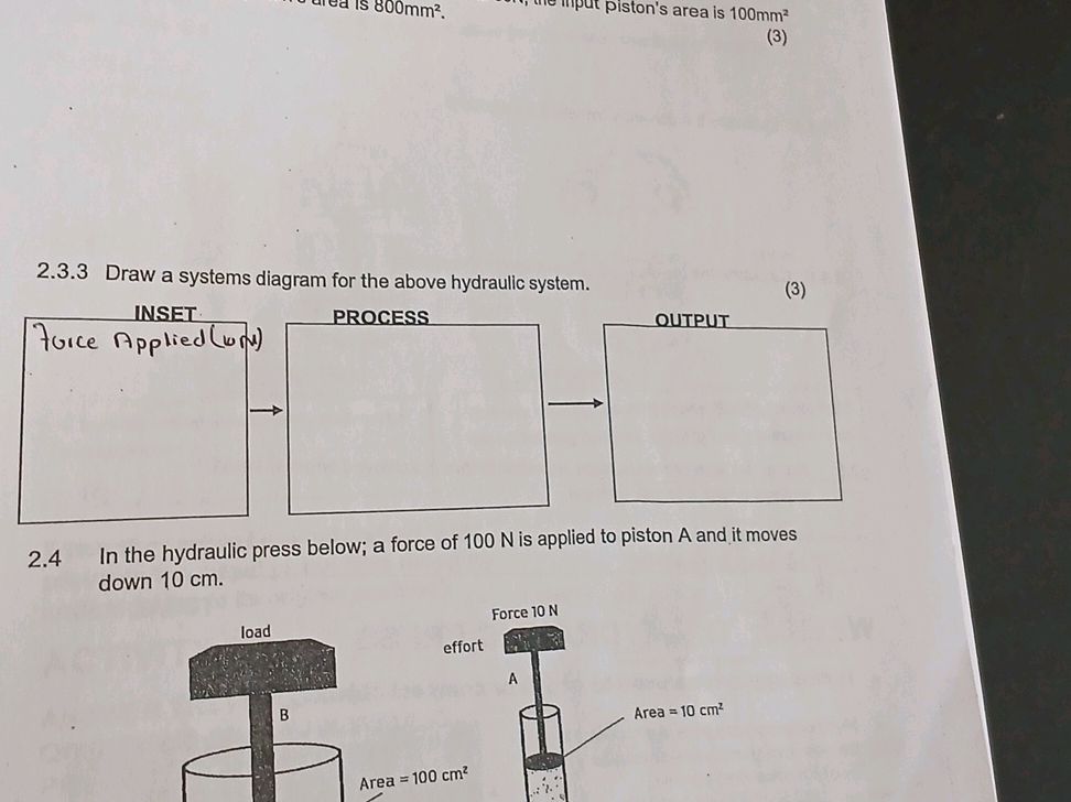 2.3.3 Draw a systems diagram for the above | StudyX