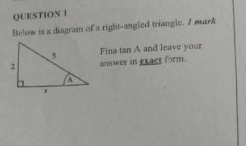 Below is a diagram of a right-angled | StudyX