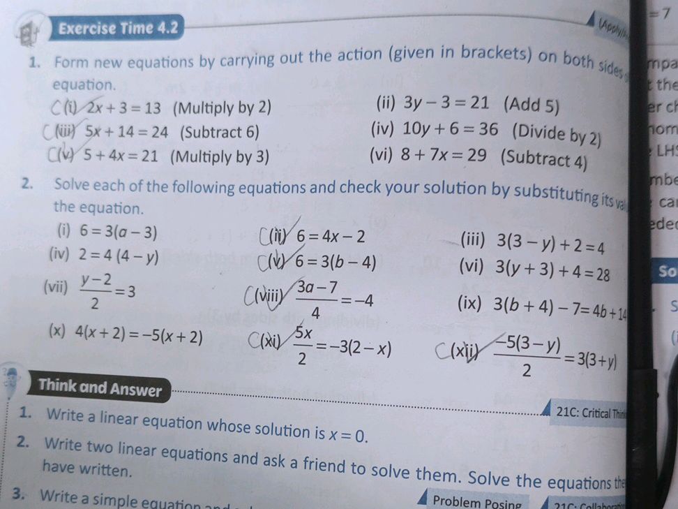 1. Form new equations by carrying out the | StudyX