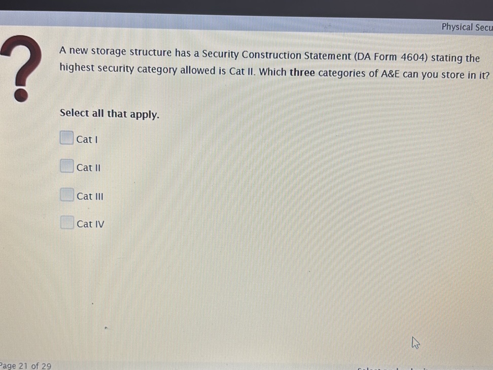 A new storage structure has a Security | StudyX