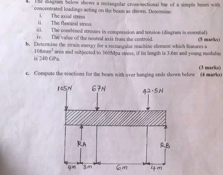 a. The diagram below shows a rectangular | StudyX