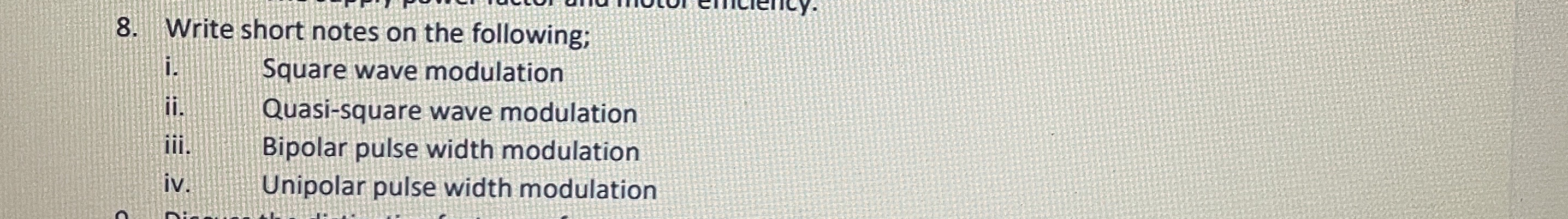 8. Write short notes on the following; i. | StudyX