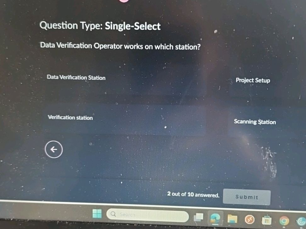 Data Verification Operator works on which | StudyX
