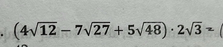 Simplifying Radical Expressions: (4√12 - | StudyX