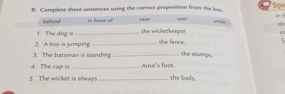 B. Complete these sentences using the | StudyX