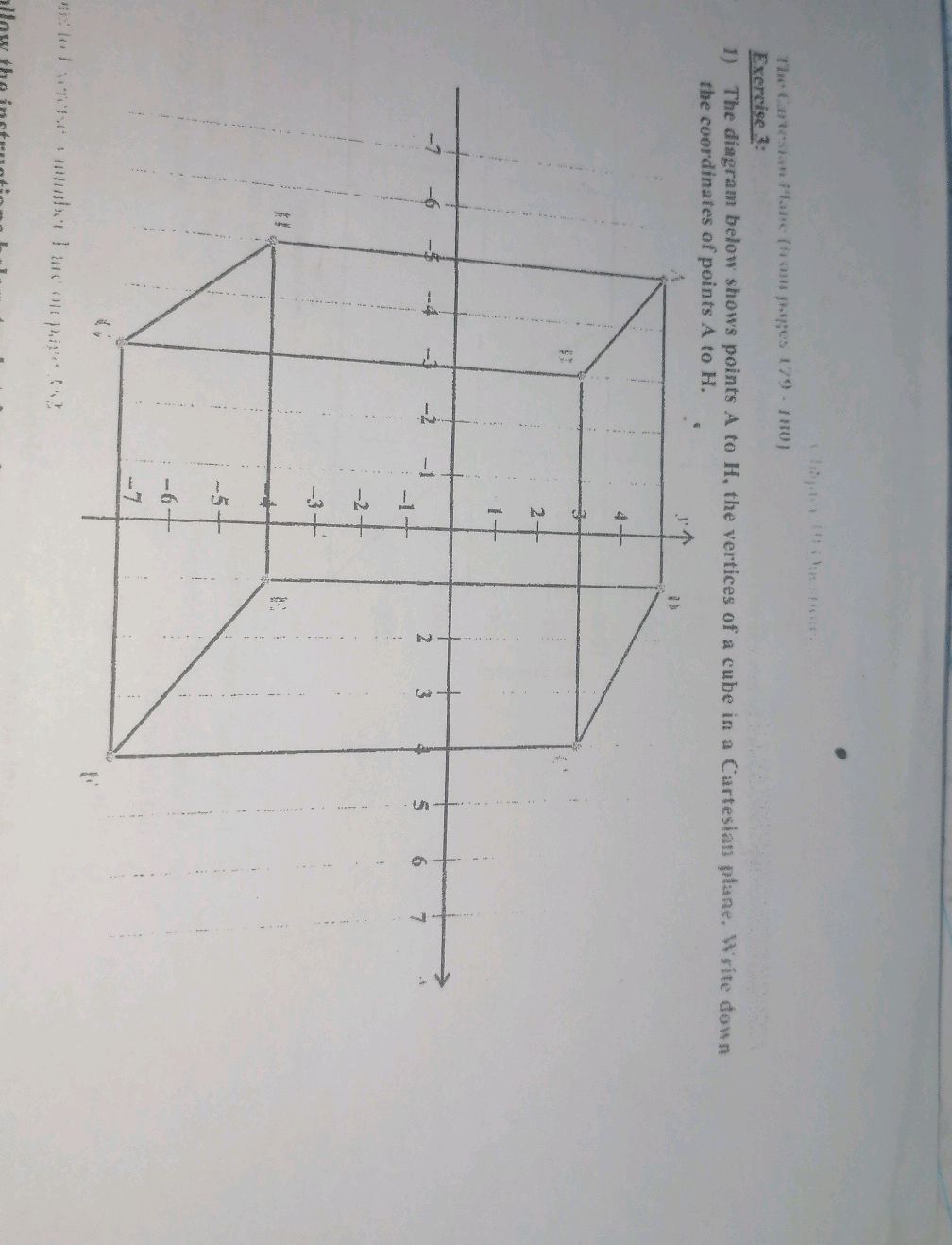 1) The diagram below shows points A to H, | StudyX